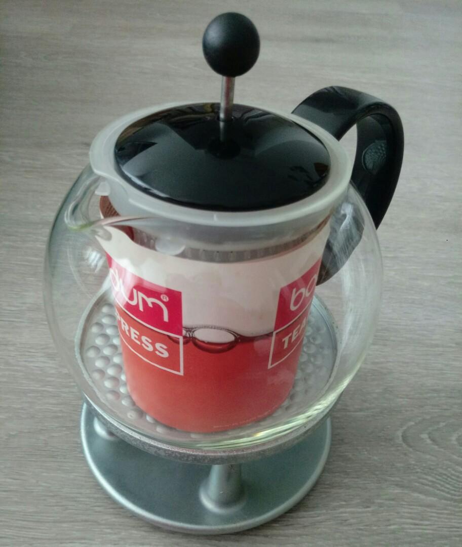NEW BODUM Bistro Tea Press with Plastic Handle & Lid / Silcone Plunger ...