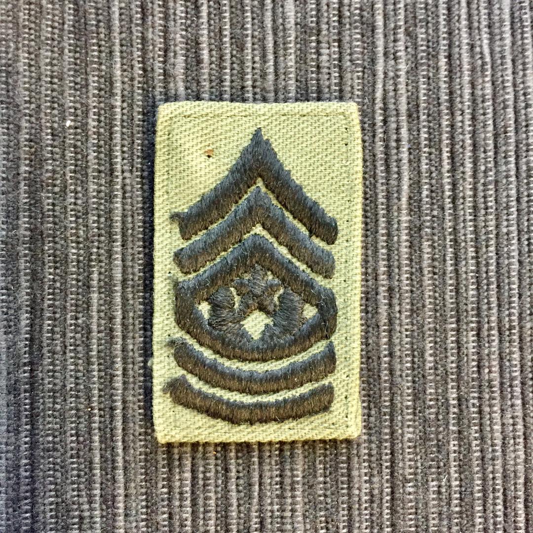U.S. Army Command Sergeant Major Field-Fabric Collar Rank Insignia ...