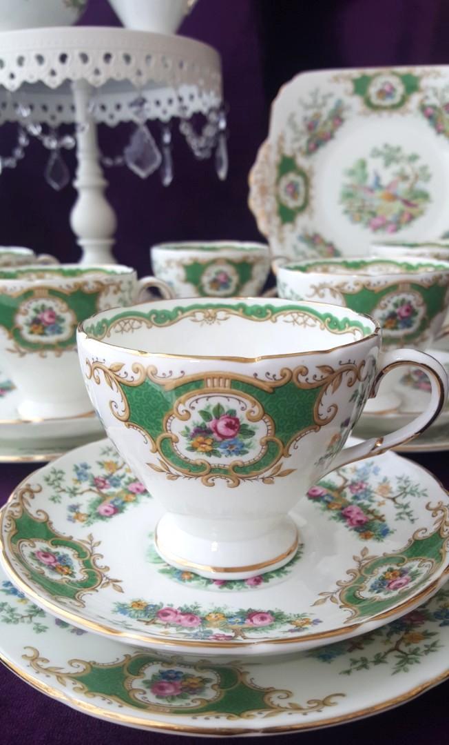 1930s Foley Broadway Vintage Tea Set, Bird of Paradise, Made in England ...