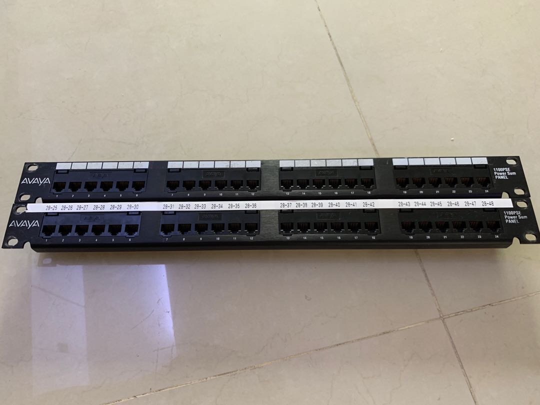 24 ports patch panel for 19” Rack, Computers & Tech, Parts ...