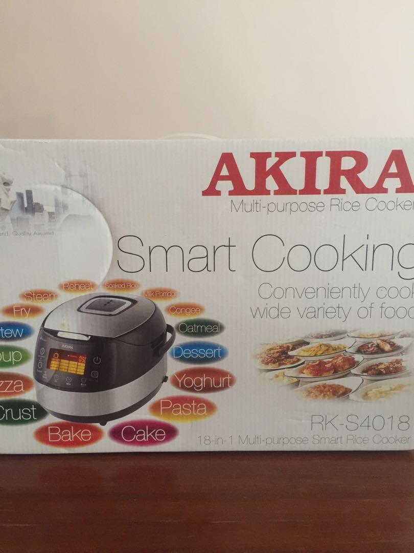 Akira 18-in-1 Multi-purpose rice cooker RK-S4018, TV & Home Appliances ...
