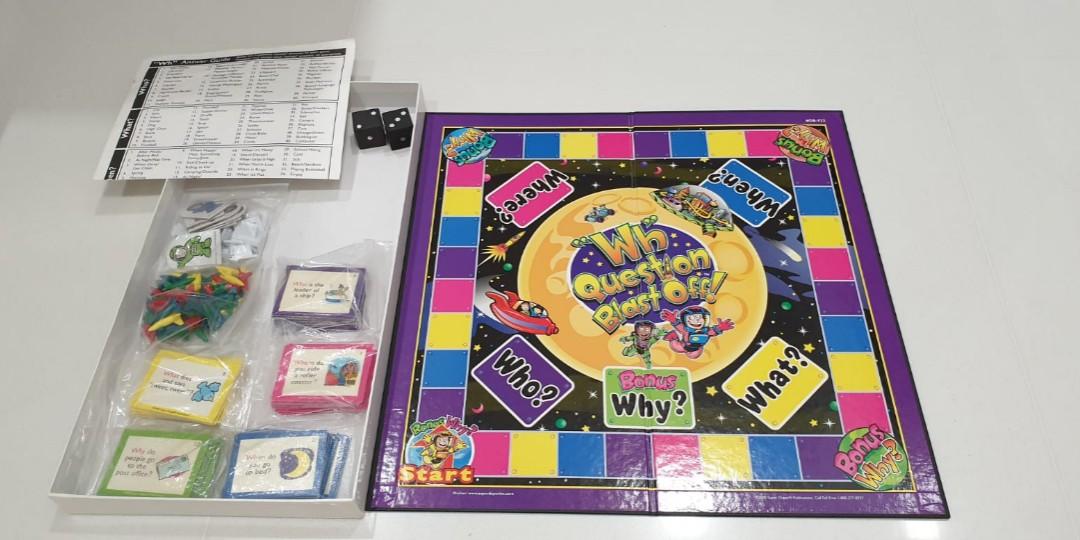 Almost New "WH" Question and Answer Blast-Off Board Game, Toys & Games ...