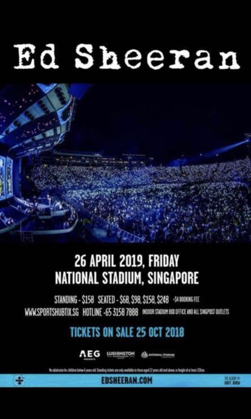 Ed Sheeran, Hobbies & Toys, Memorabilia & Collectibles, Fan Merchandise ...