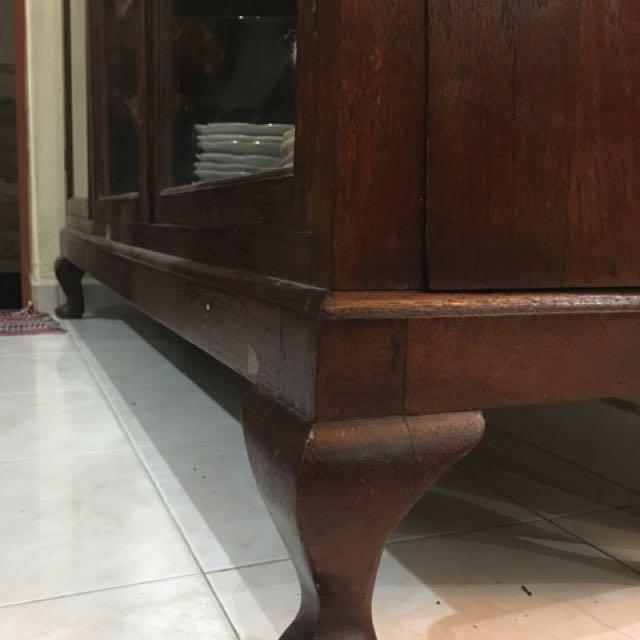 Gerobok lama kayu jati kaki singa, Furniture & Home Living, Outdoor ...