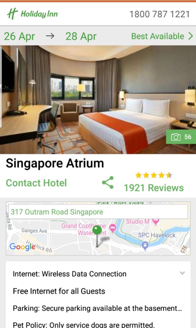 Holiday Inn Singapore Atrium Staycation, Tickets & Vouchers, Vouchers ...