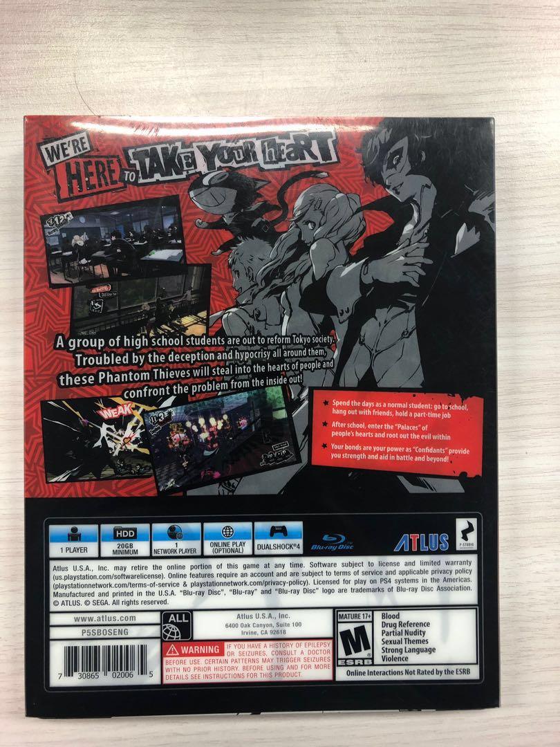 Limited Persona 5 Steelcase, Video Gaming, Video Games, PlayStation on ...