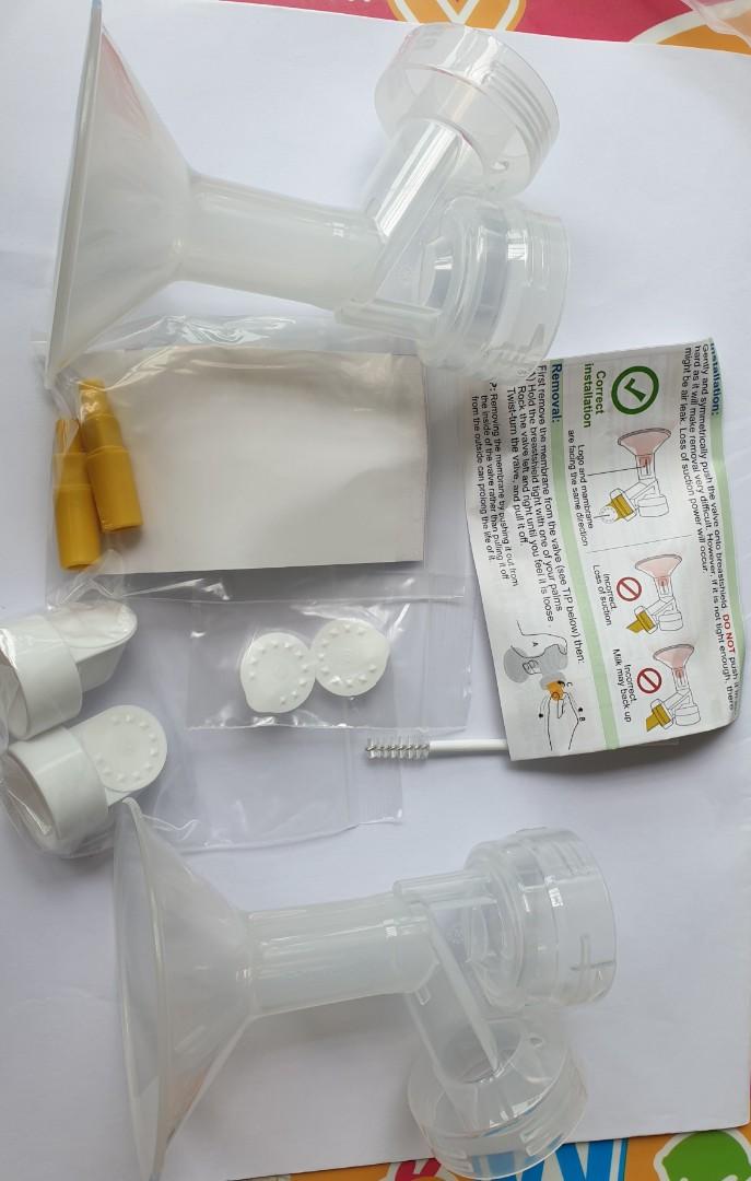 Maymom flanges (19mm) with values, membranes, adapter, Babies & Kids ...