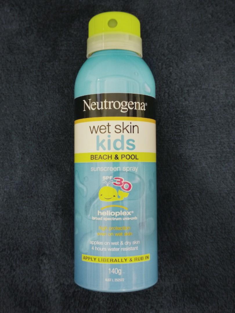 Neutrogena Wet Skin Kids Sunscreen Spray, Beauty & Personal Care, Face ...