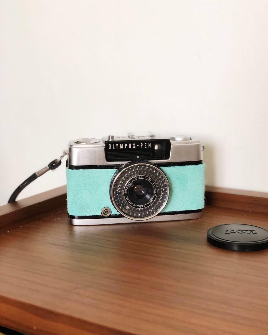 Olympus Pen EE-3 (Turquoise Suede) Half Frame Vintage 35mm Film Camera, Photography, Cameras on ...