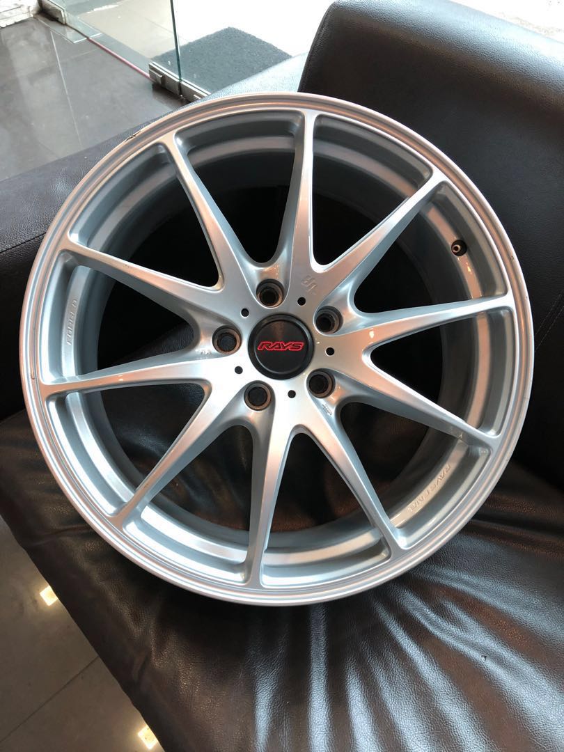 Original 18” Forged Rays Volk Racing G25 5X112, Car Accessories, Tyres & Rims on Carousell