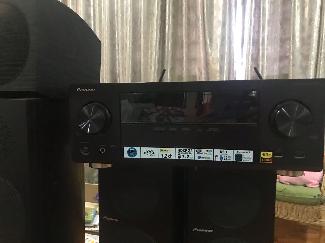 PIONEER VSX-930-K 7.2-CH NETWORK AV RECEIVER WITH SPEAKERS, Audio, Soundbars, Speakers ...