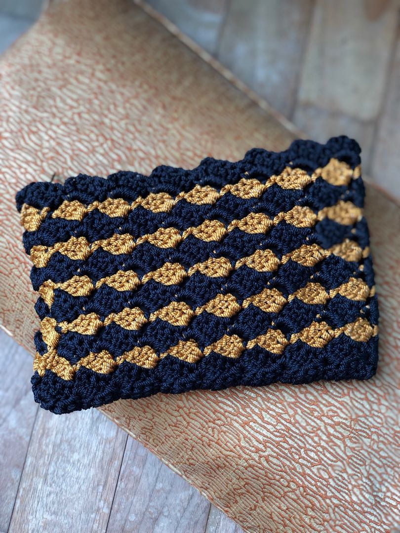 Prada pattern elegant crochet bag, Women's Fashion, Bags & Wallets ...