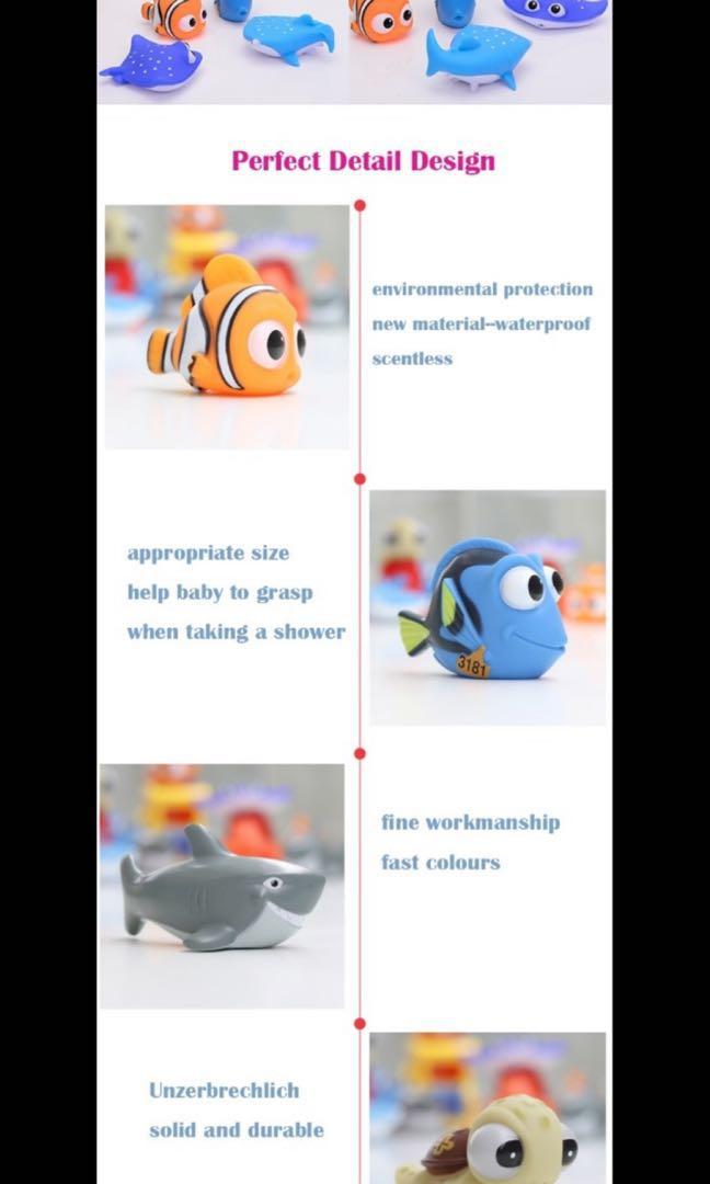(PO) The First Years Finding Nemo Baby Bath Toy Set, Babies & Kids ...