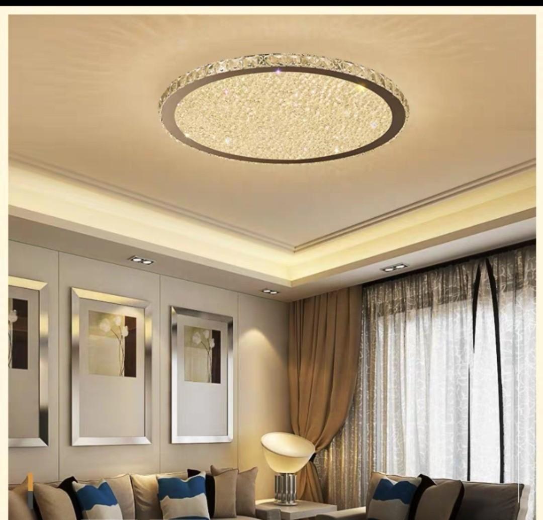 Simple Beauty Blitz K9 Crystal LED Ceiling Light, Furniture & Home ...