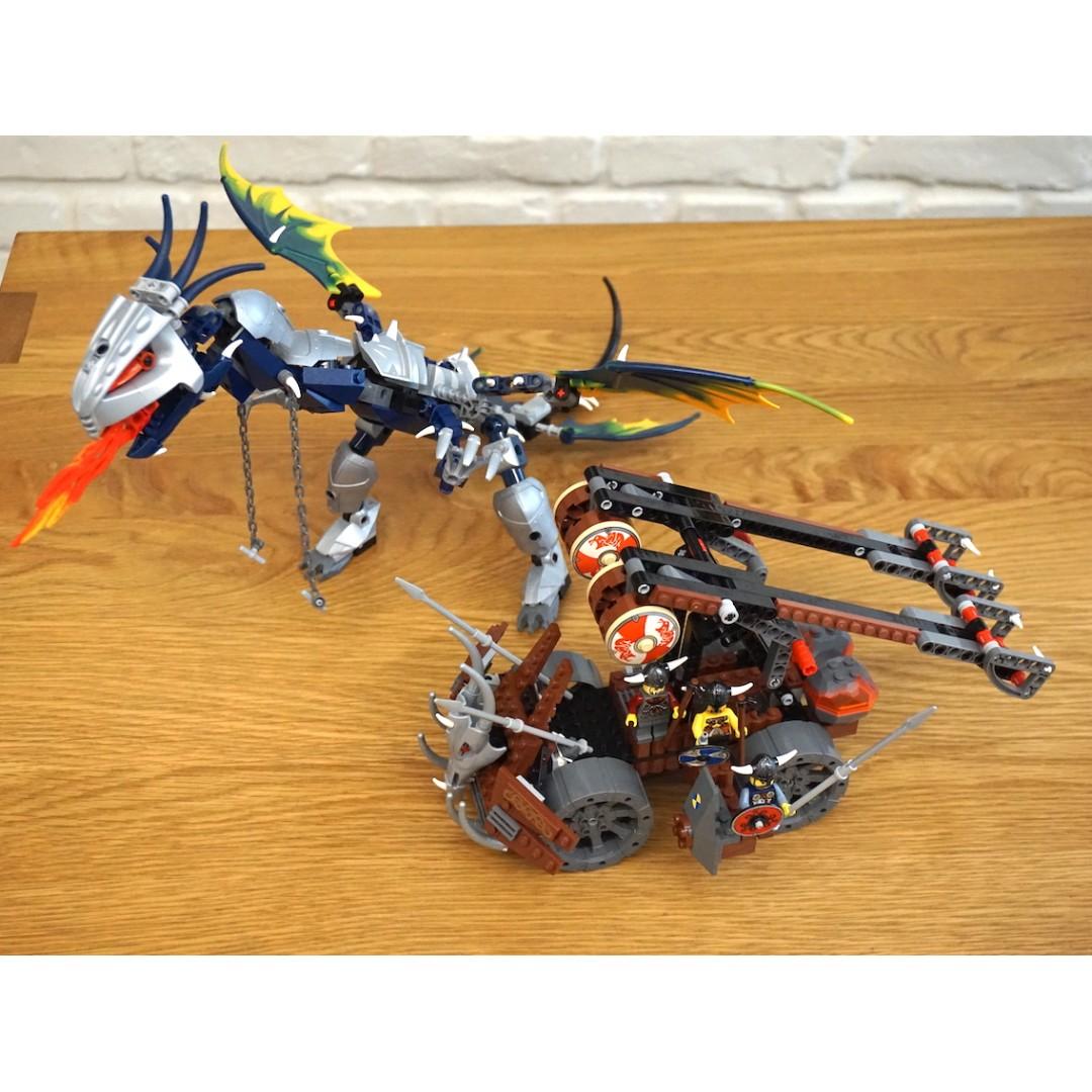 Viking Lego 7021 - Viking Double Catapult vs. the Armoured Ofnir Dragon ...
