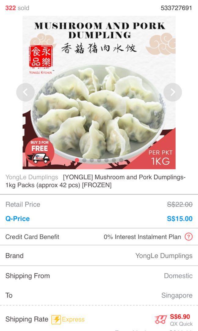 Yongle dumplings, Food & Drinks, Local Eats on Carousell