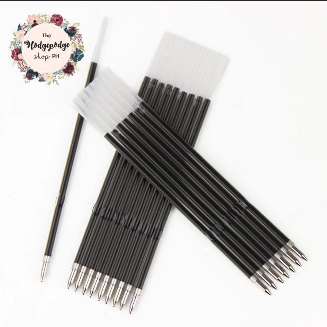 10 pcs Ballpoint Retractable Pen Black Ink Refill, Hobbies & Toys ...