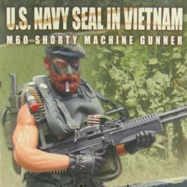 1/6 scale Hot Toys US Navy Seal in Vietnam M60 Shorty Machine Gunner ...