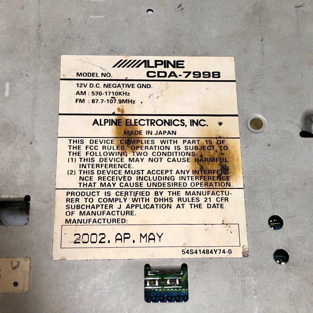 Alpine CDA7998 Headunit, Car Accessories, Electronics & Lights on Carousell