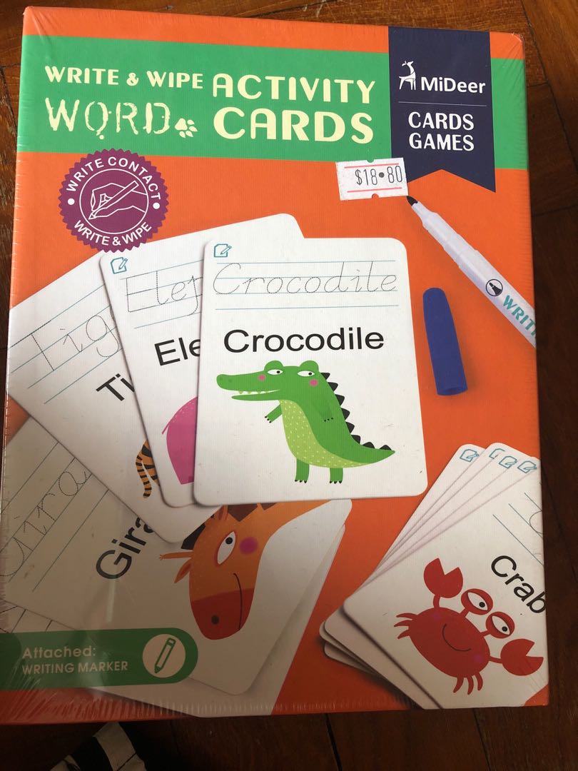 Brand new write and wipe activity card, Books & Stationery, Children's ...