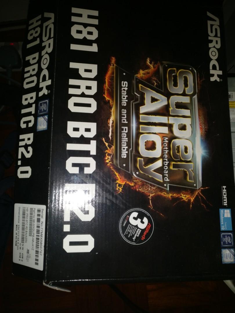 ASRock Computer Motherboards, Model H81, For Desktop