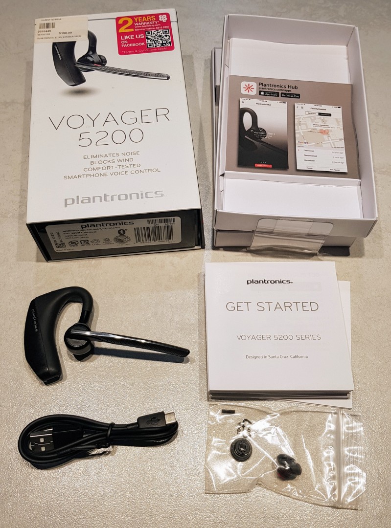 Plantronics Voyager 5200 bluetooth headset, Audio, Headphones ...