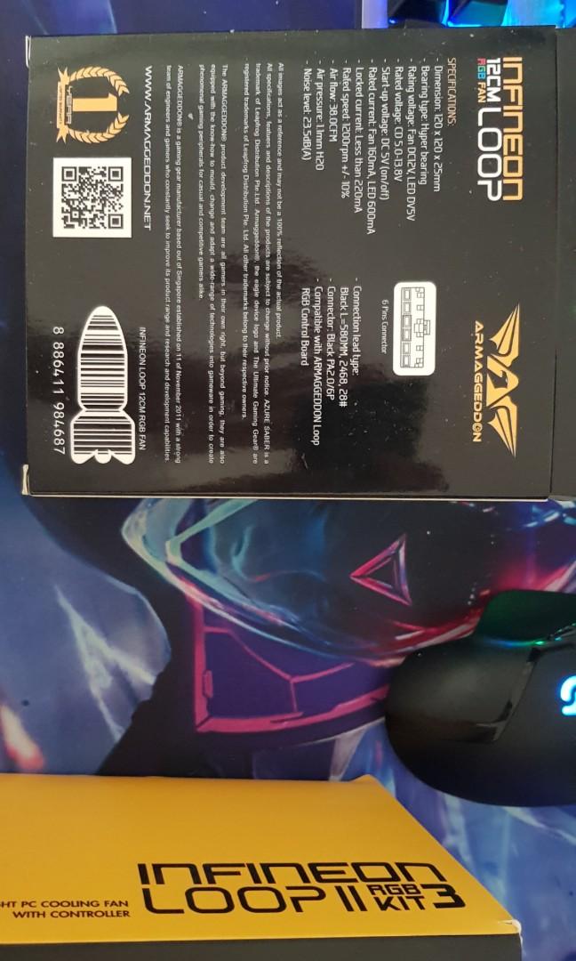 Rgb fan Infineon Loop II kit 3, Computers & Tech, Parts & Accessories ...