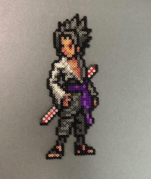 Sasuke Uchiha Naruto pixel bead art, Hobbies & Toys, Stationery & Craft ...