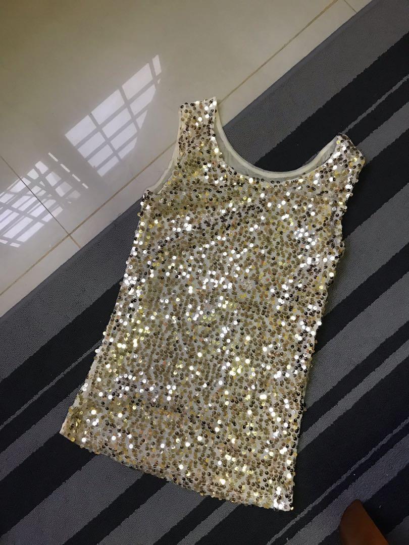 Sequin Top, Women's Fashion, Tops, Sleeveless on Carousell