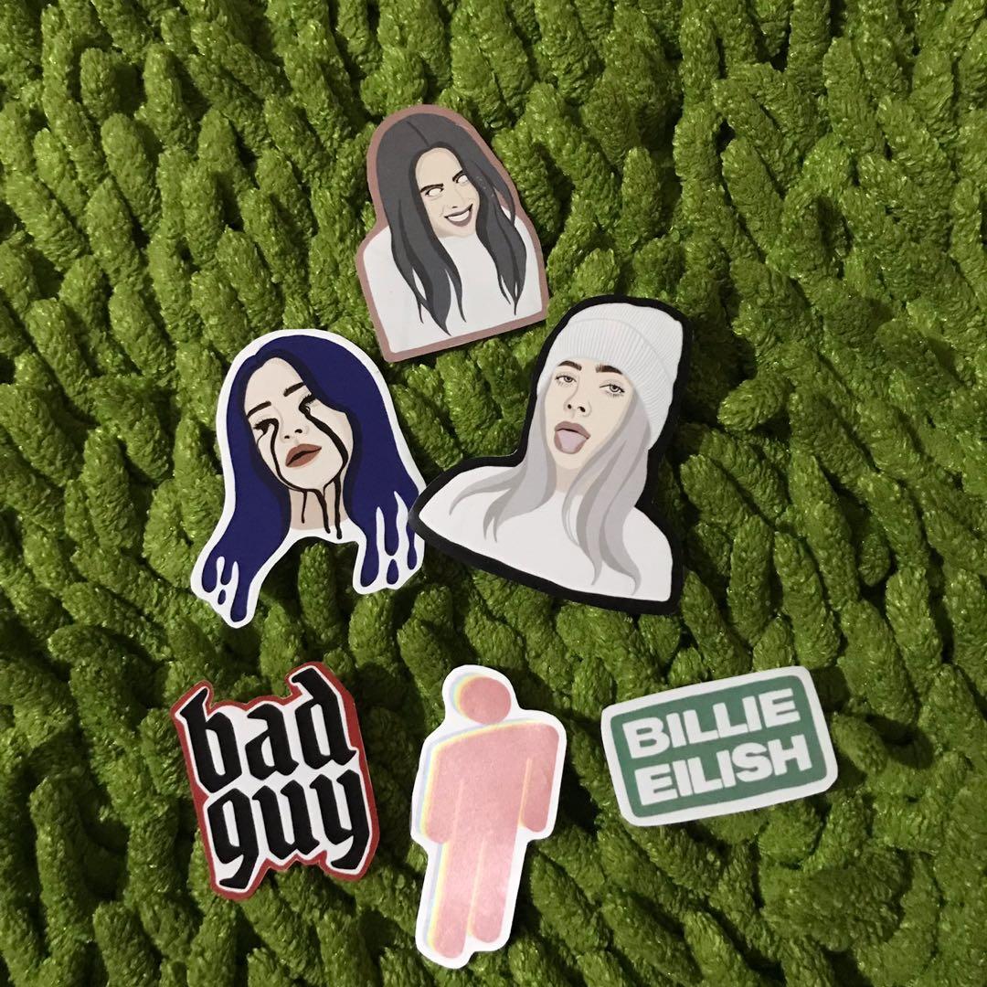Sticker Billie Eilish isi 6, Buku & Alat Tulis, Alat Tulis di Carousell
