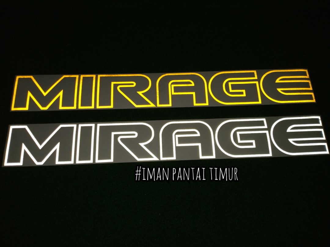 STICKER MIRAGE, Auto Accessories on Carousell