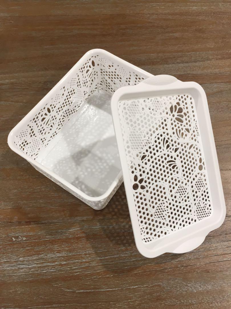 Storage Container / Lace Basket, Furniture & Home Living, Home Decor ...