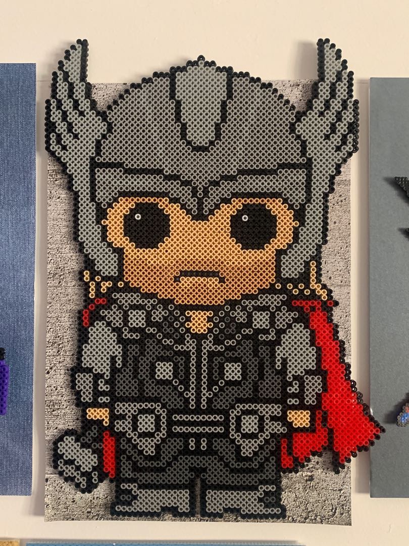 Thor pixel bead art, Hobbies & Toys, Stationery & Craft, Art & Prints ...