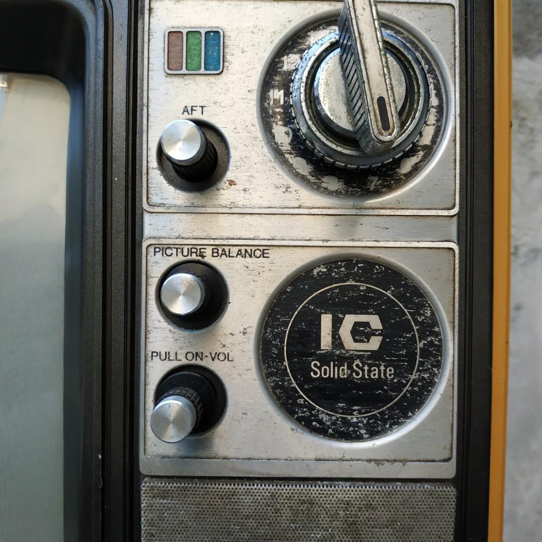 Vintage Sharp Linytron Plus Colored Television, TV & Home Appliances ...