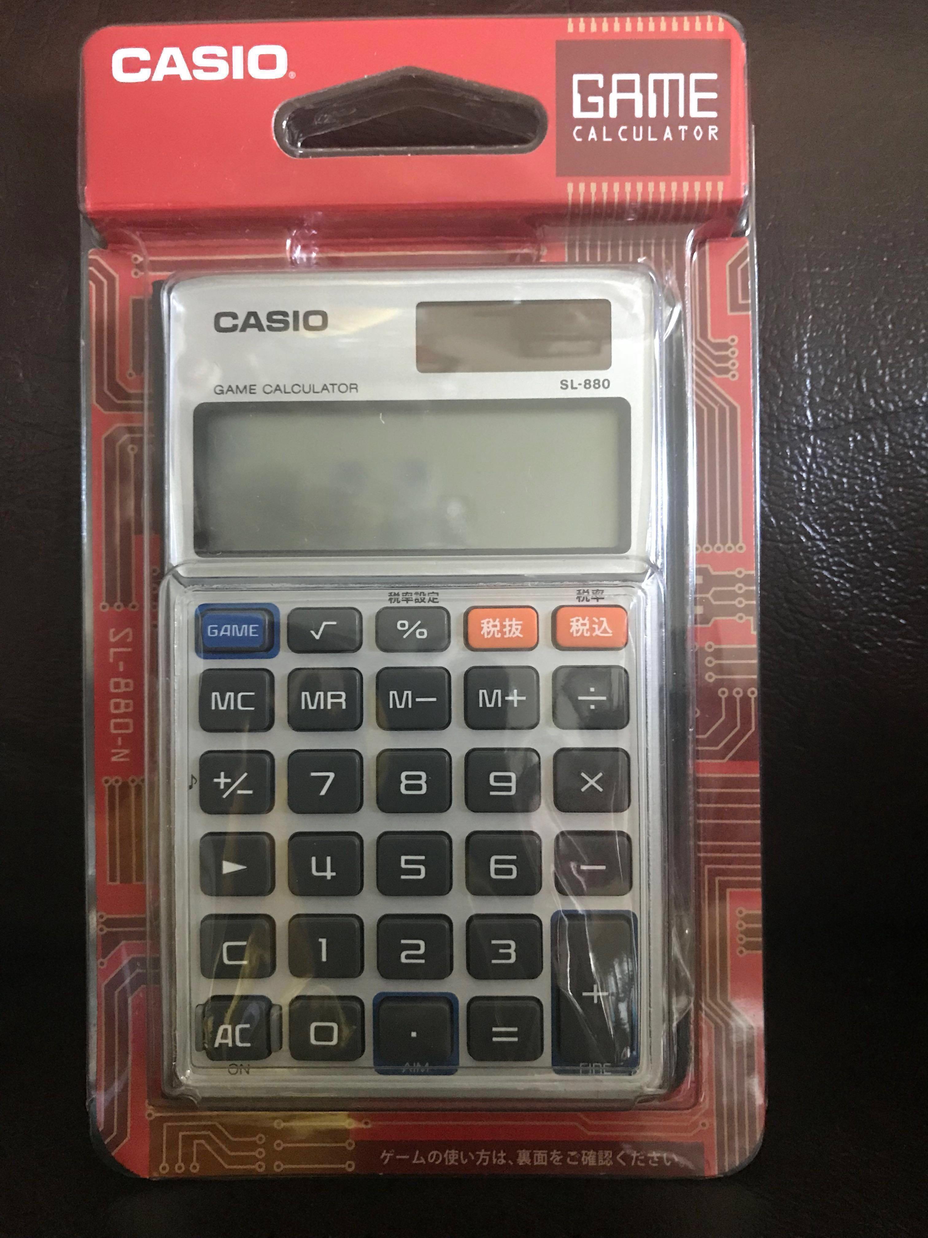 全新 現貨 日版 Casio sl-880-n game calculator 計算機, 興趣及遊戲, 手作＆自家設計, 文具 - Carousell