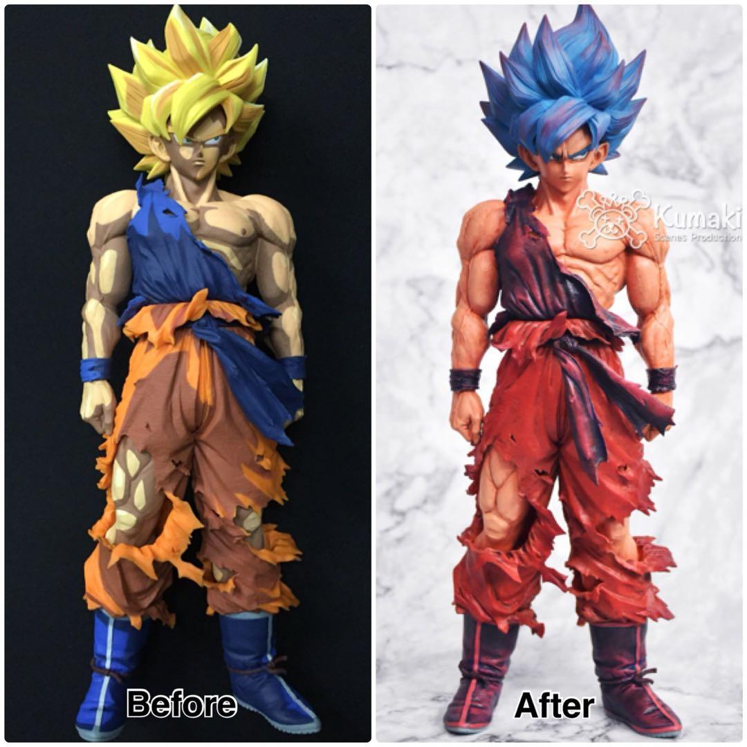 龍珠 SMSP 悟空 超藍界王拳 塗裝完成品 (pm查詢） dragonball SMSP Goku Super Saiyan Blue ...