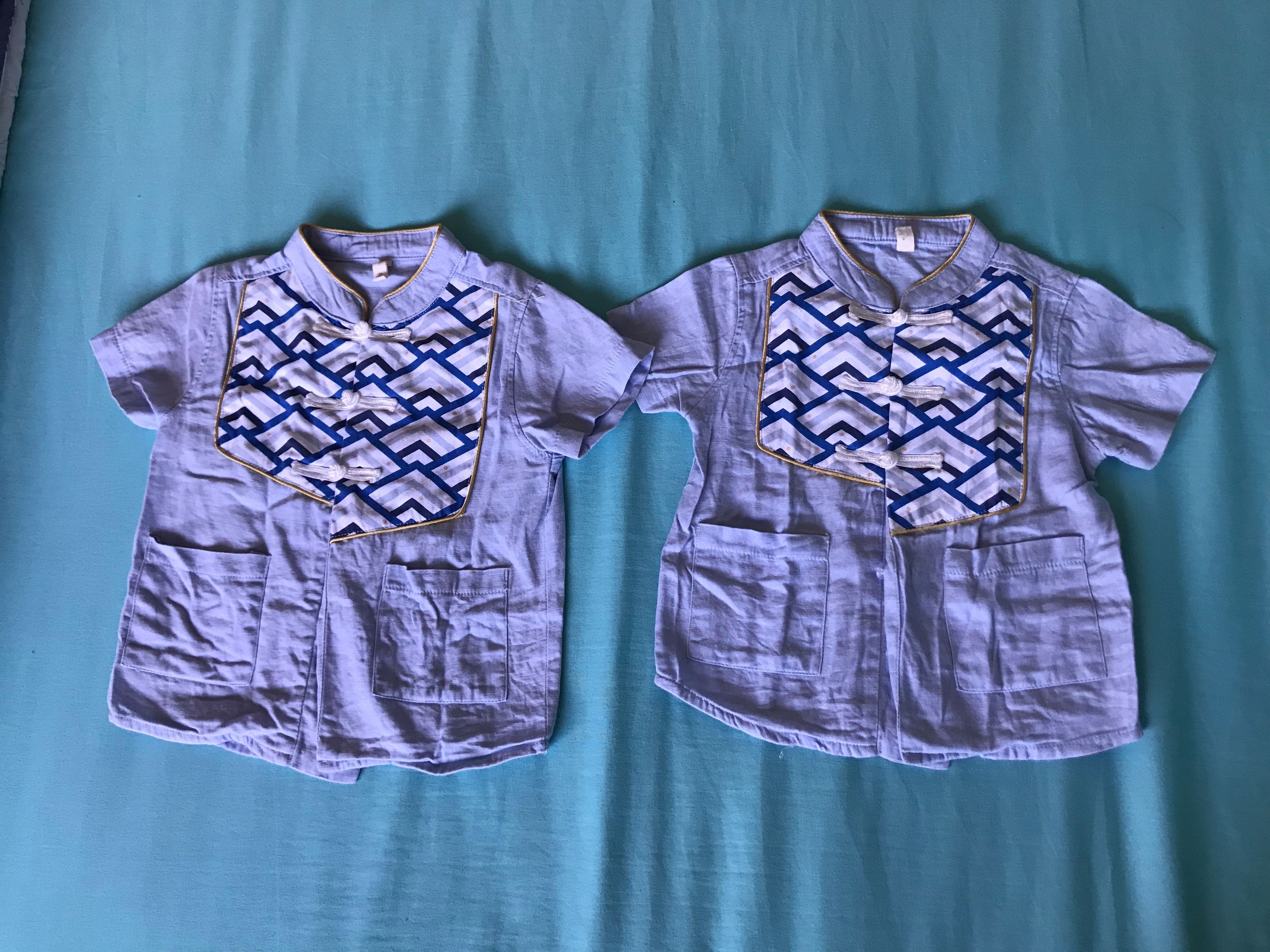 Boy siblings CNY top, Babies & Kids, Babies & Kids Fashion on Carousell