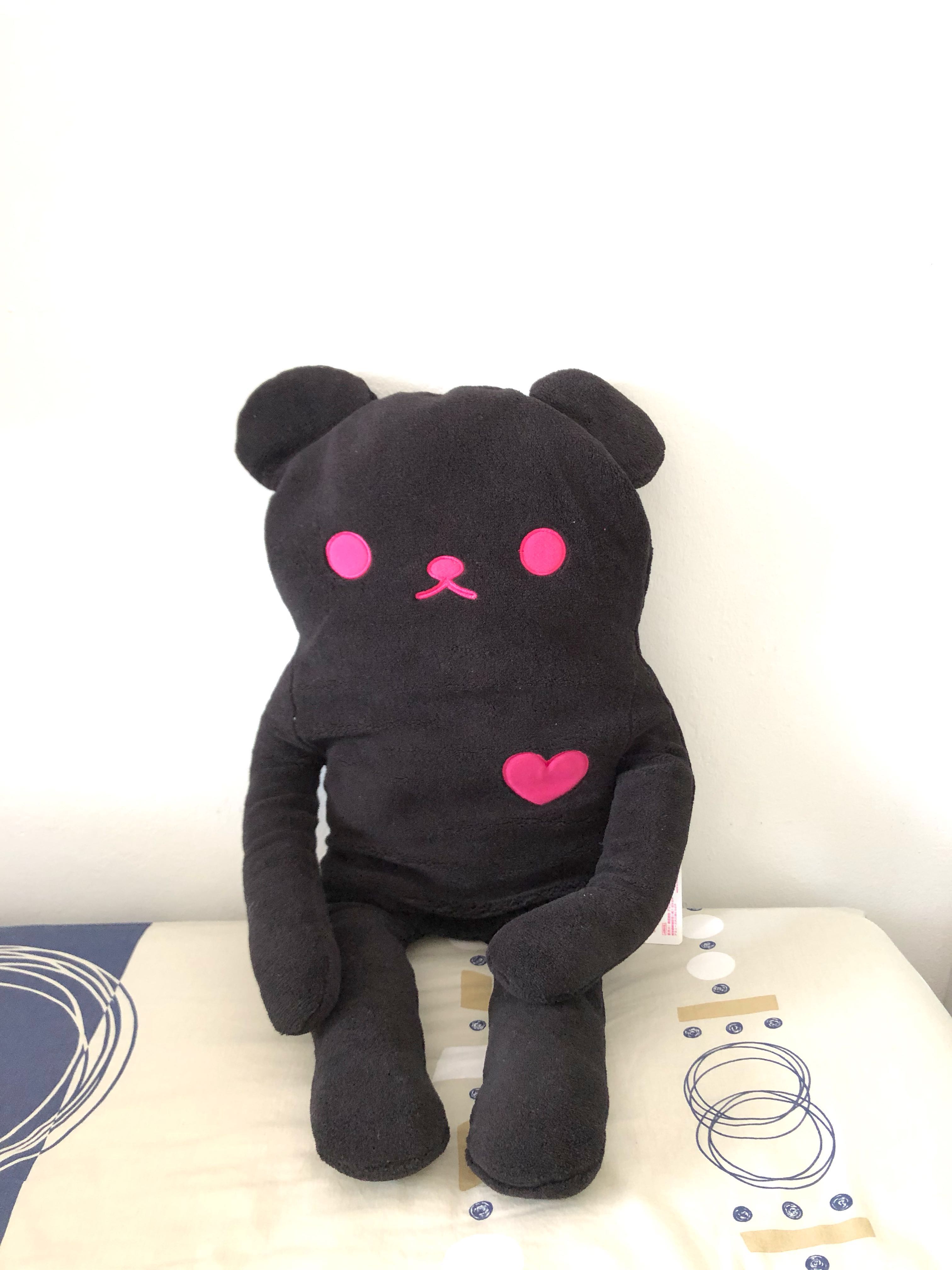 Craftholic lookalike black bear flan plush toy, Hobbies & Toys, Toys ...