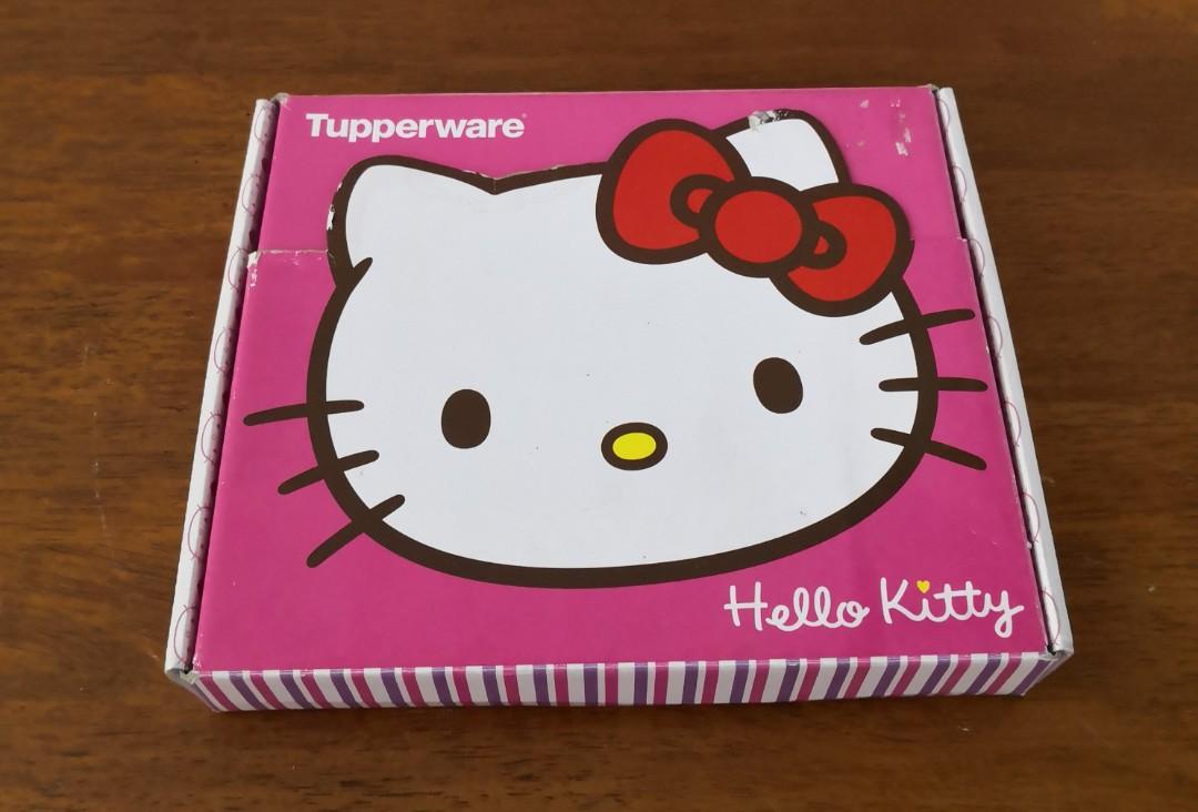 Hello Kitty Tupperware pink plate 4, Furniture & Home Living ...