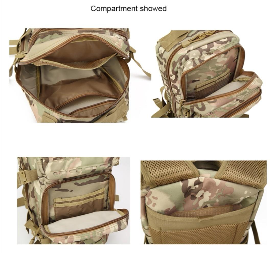 Laser cut molle tactical camo military backpack, Men's Fashion, Bags ...
