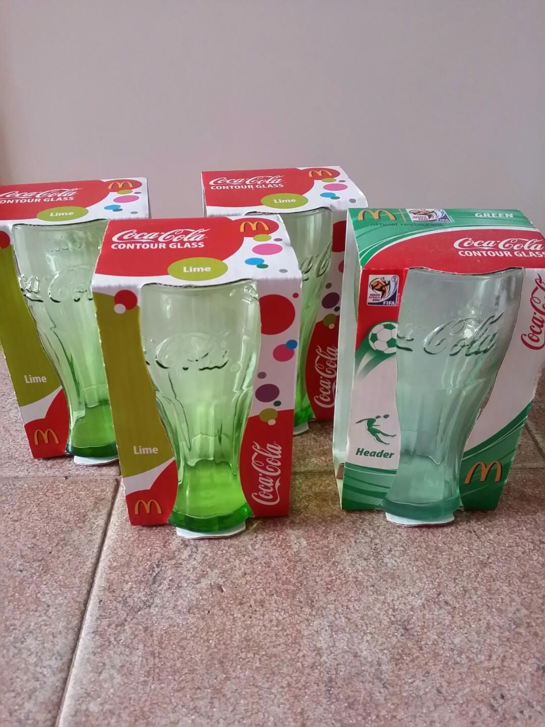 Mcd Coca Cola Glass Cups, Furniture & Home Living, Kitchenware ...