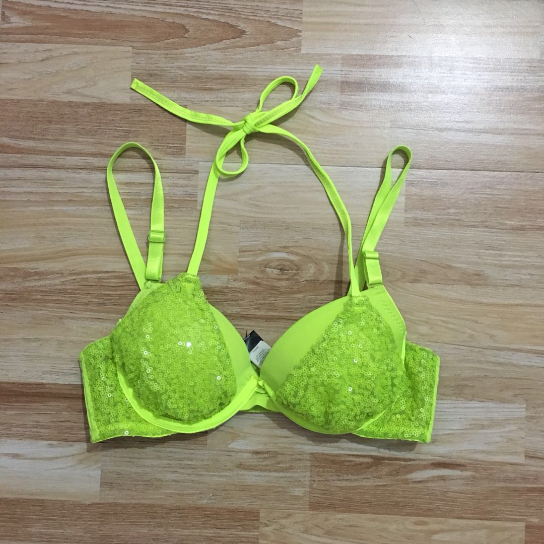 New Neon green bra, Women's Fashion, Tops, Others Tops on Carousell