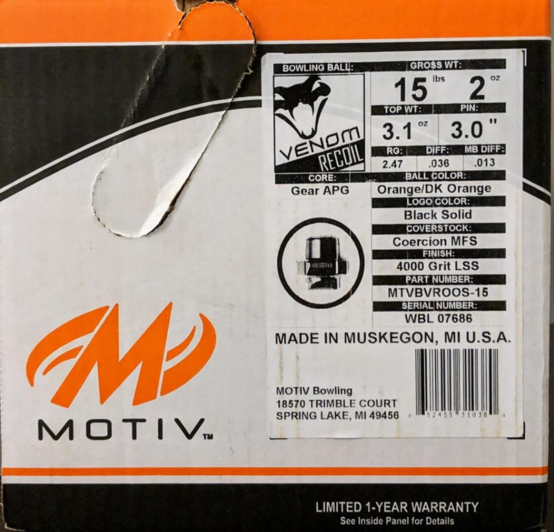 NEW Venom Recoil 15lbs, Sports Equipment, Sports & Games, Billiards ...