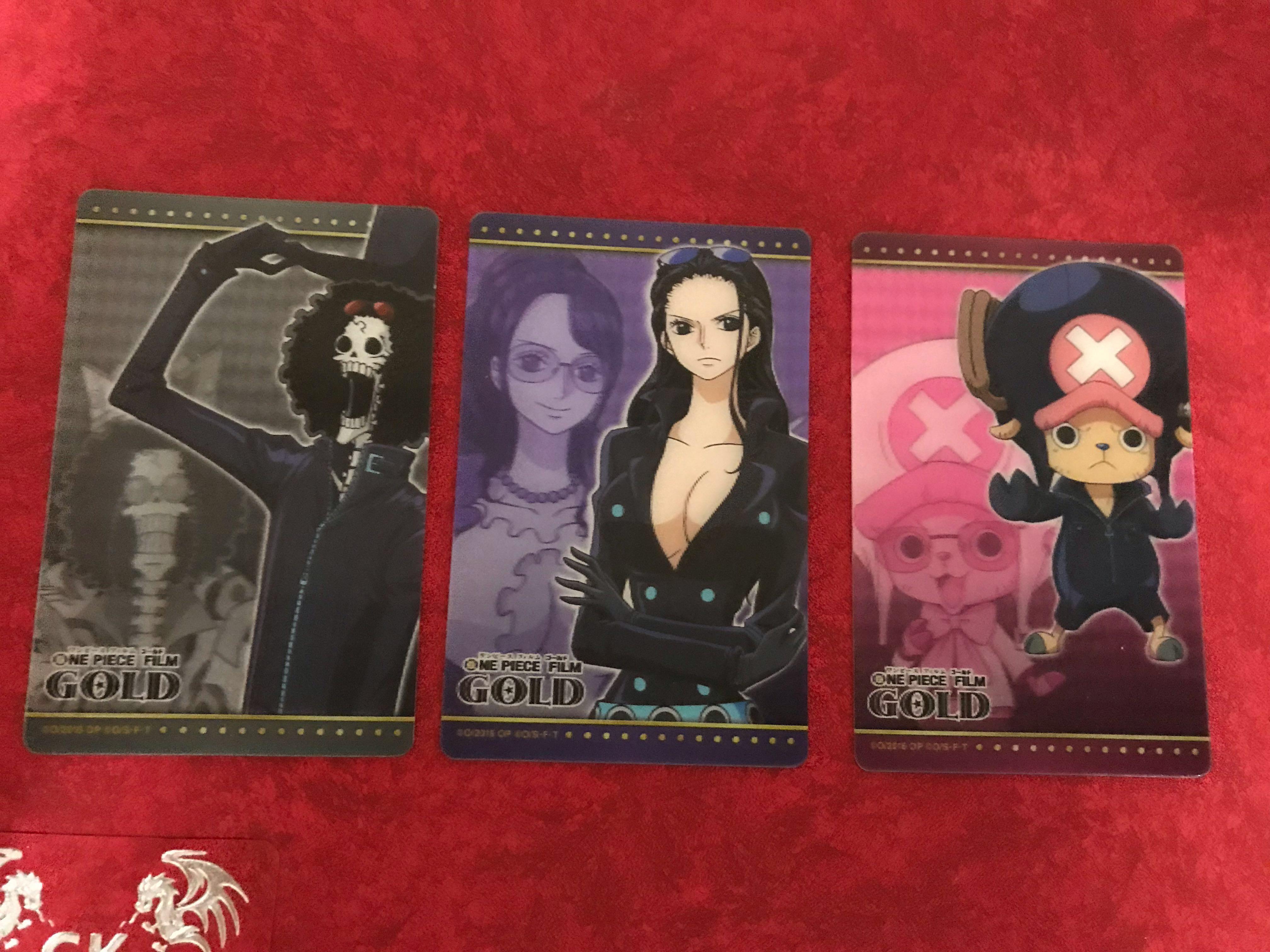 One Piece Film Gold 海盜路飛 3D card 卡- Robin, Brook, Chopper, 興趣及遊戲, 收藏品及 ...