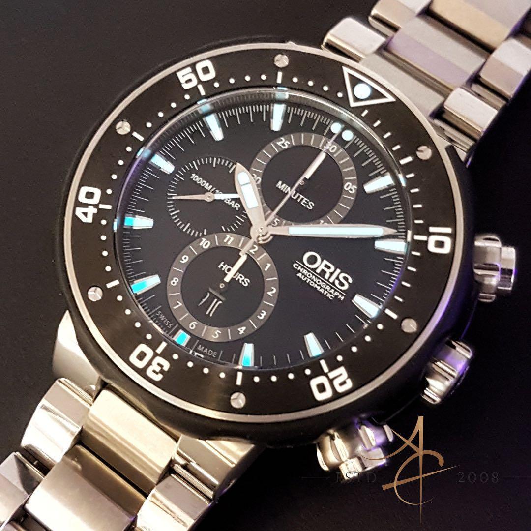 Oris Titanium ProDiver Set Automatic Chronograph Watch Full Set, Luxury ...