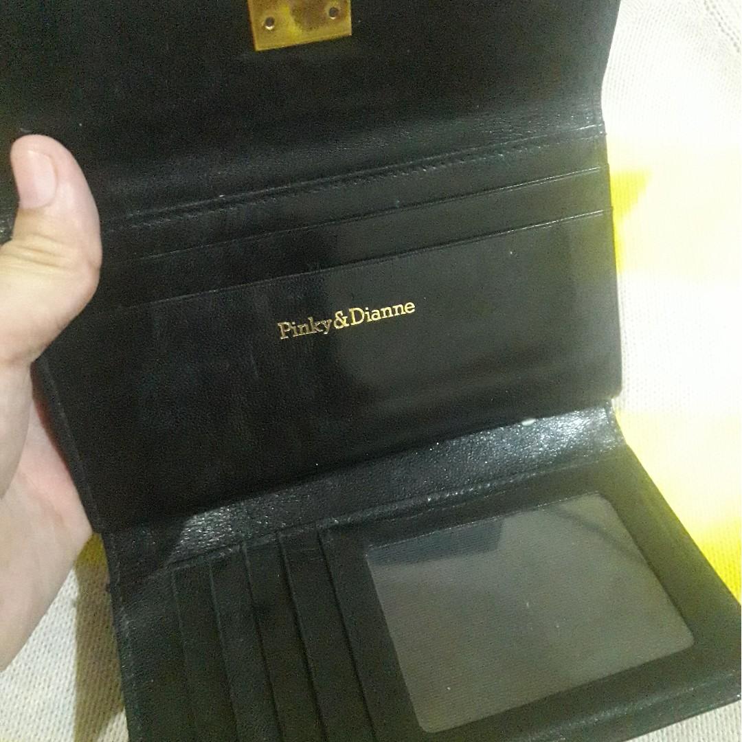 Pinky and dianne black leather medium wallet, Women's Fashion, Bags & Wallets, Wallets & Card ...