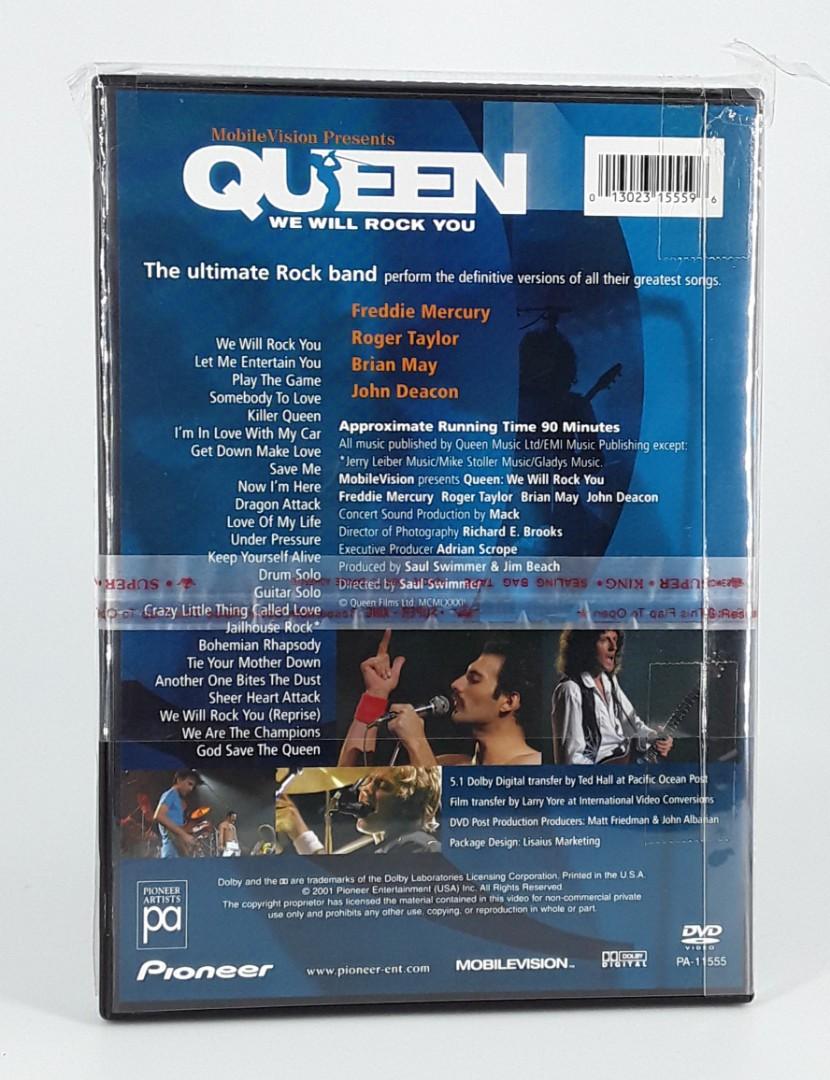 QUEEN - We Will Rock You Concert Dvd, Hobbies & Toys, Music & Media ...