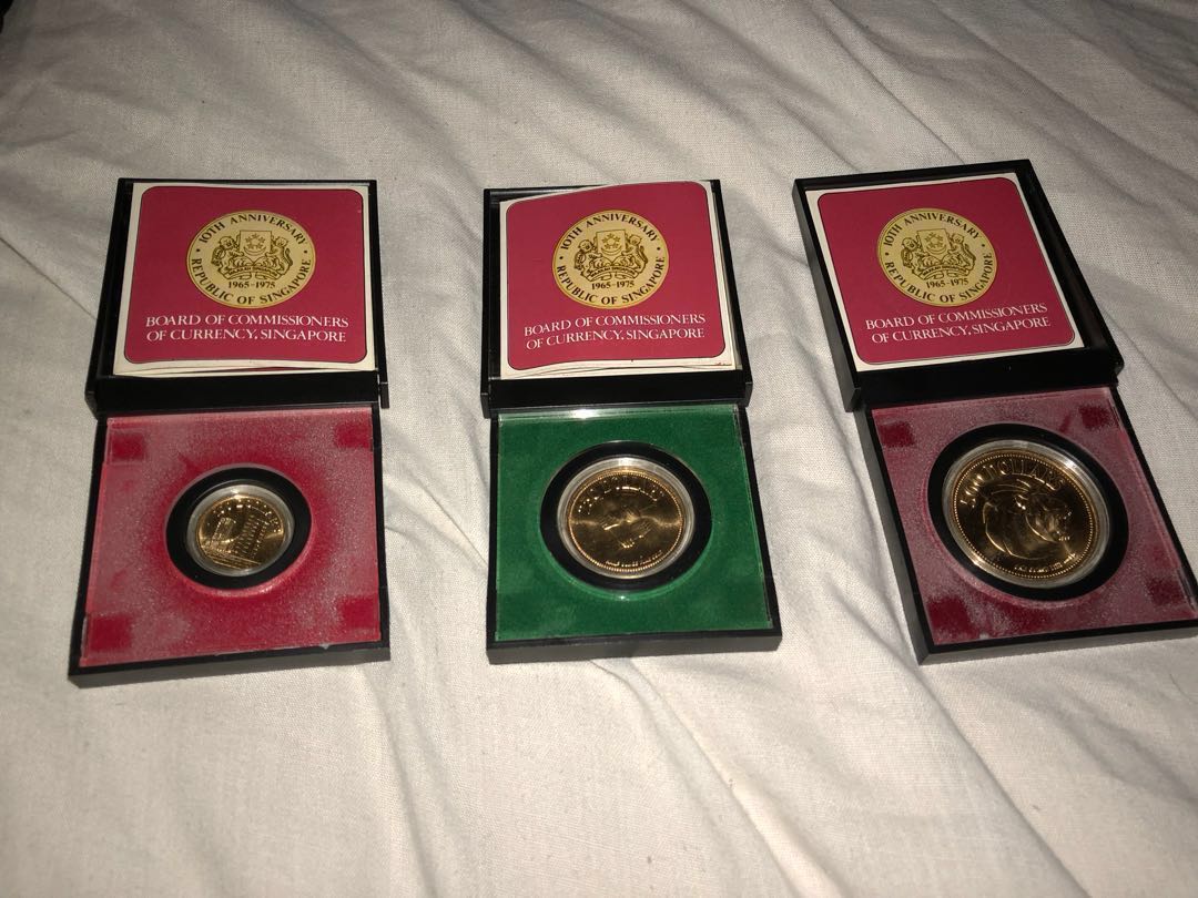 SG GOLD COIN 10th Anniversary (Complete Set of 3), Hobbies & Toys ...
