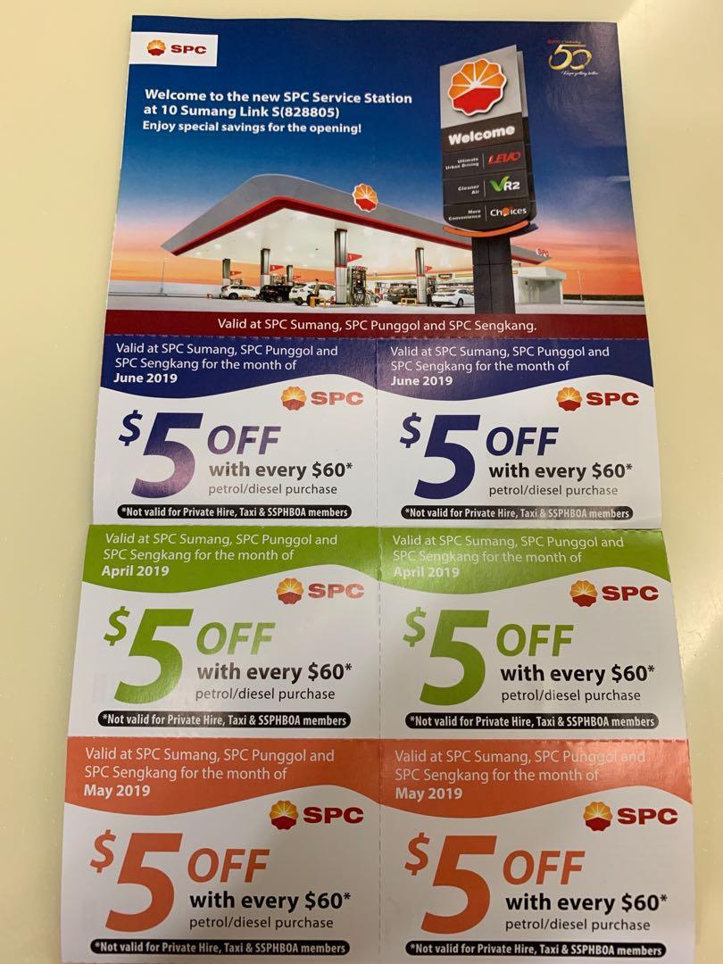 SPC Petrol Voucher - FOC, Tickets & Vouchers, Vouchers on Carousell