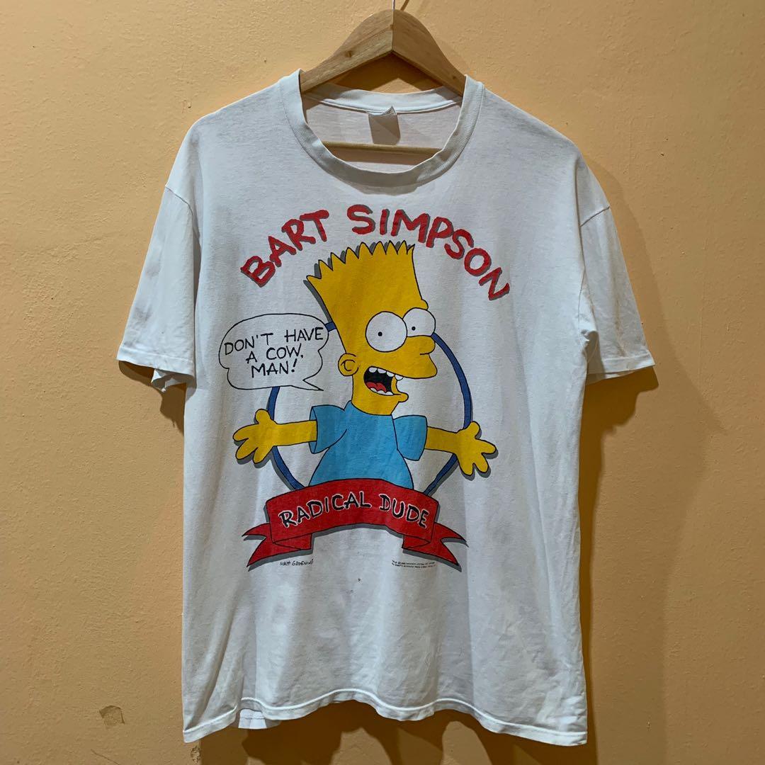 Vintage Bart Simpson 1989 Tshirt, Men's Fashion, Tops & Sets, Tshirts & Polo Shirts on Carousell